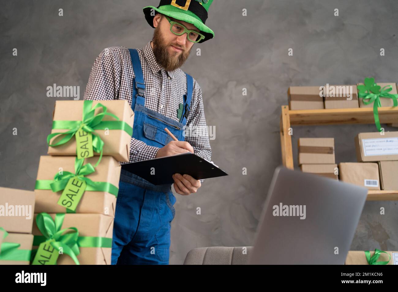 Starting small businesses SME owners male entrepreneurs Use a laptop or ...