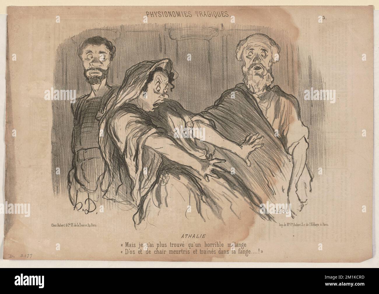Athalie. Honoré Daumier (1808-1879). Lithographs Stock Photo - Alamy