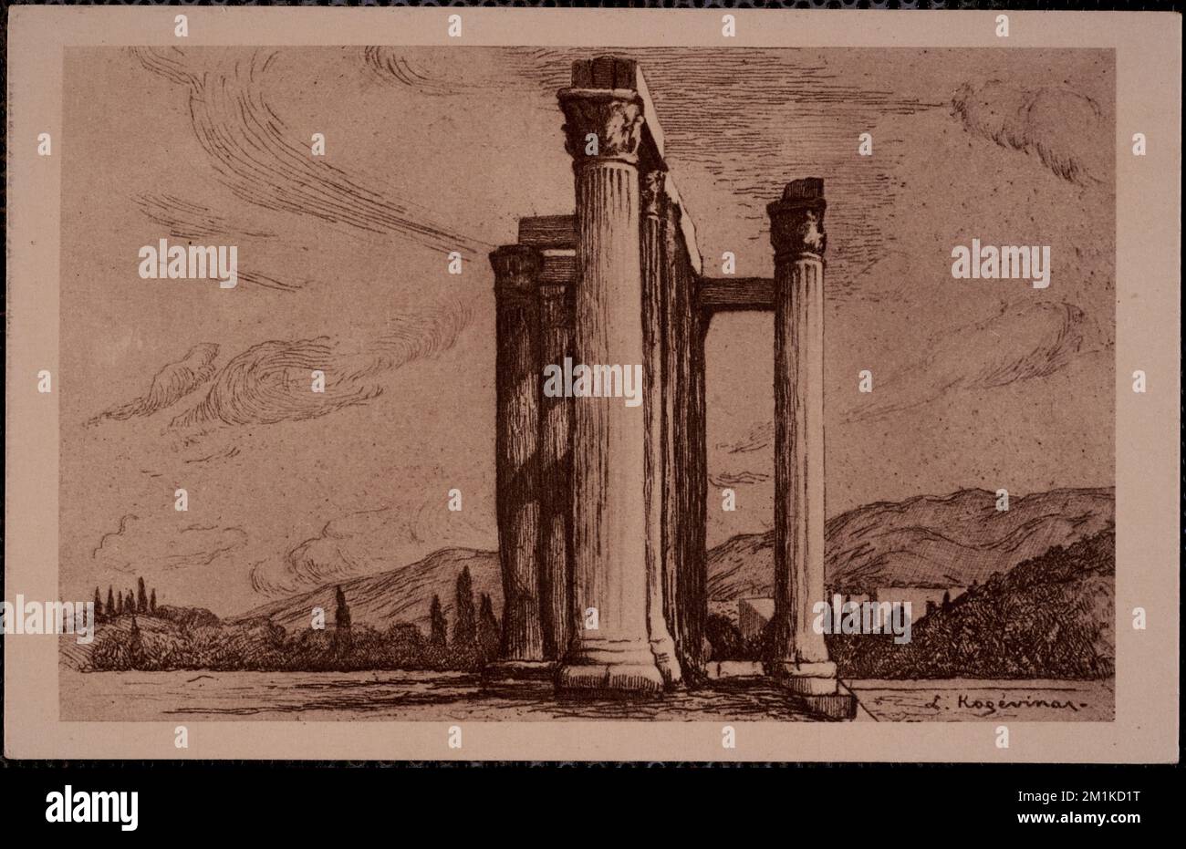 Athènes - le Temple de Zeus Olympien - Athens - Temple of Jupiter ...