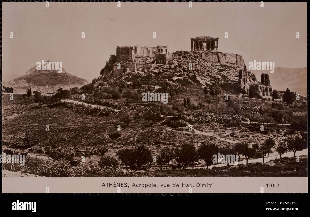 Athènes, Acropole, vue de Hag. Dimitri , Forts & fortifications ...