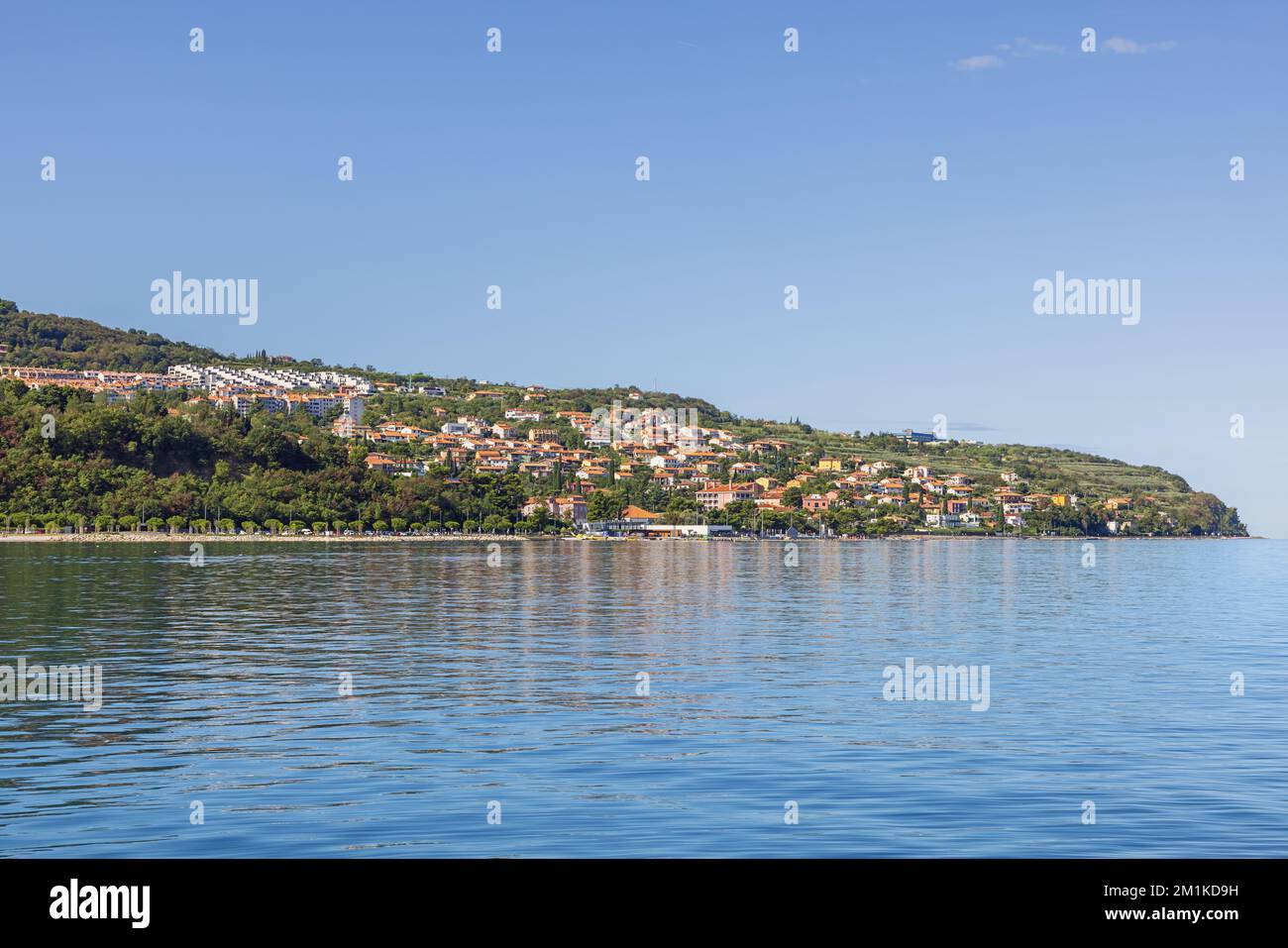 Zusterna village and its small marinaon the opposite site of the Bay of ...