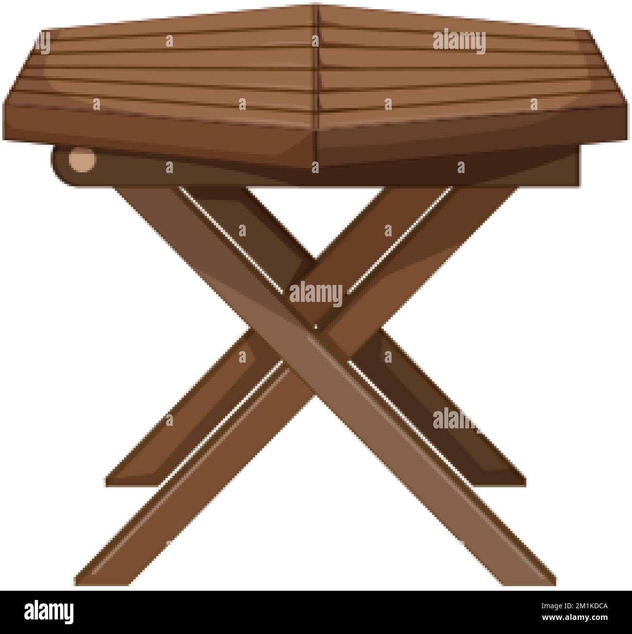 wooden folding table cartoon vector illustration Stock Vector Image ...