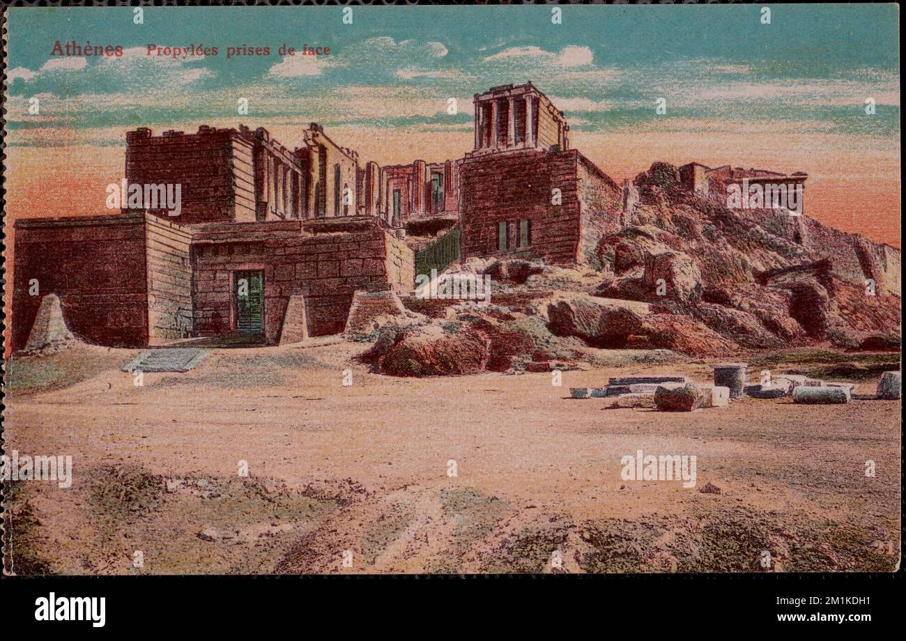 Athènes. Propylées prises de face , Greek temples, Archaeological sites ...