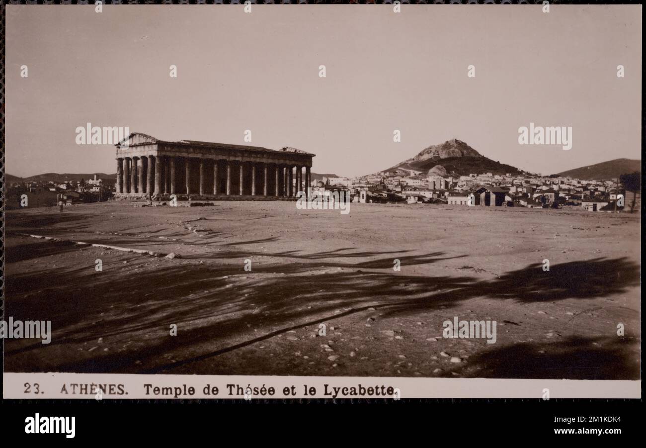 Athènes. Temple de Thésée et le Lycabette , Greek temples ...