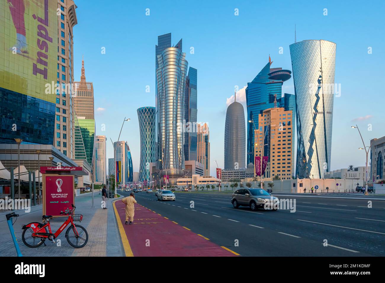 Doha Skyline from West bay Doha Qatar. Financial Hub of Qatar Stock ...