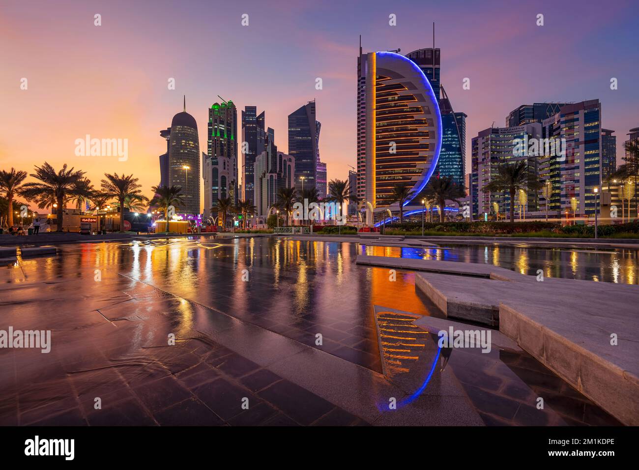 Beautiful Doha Skyline view from Sheraton Park. FIFA World Cup Qatar ...