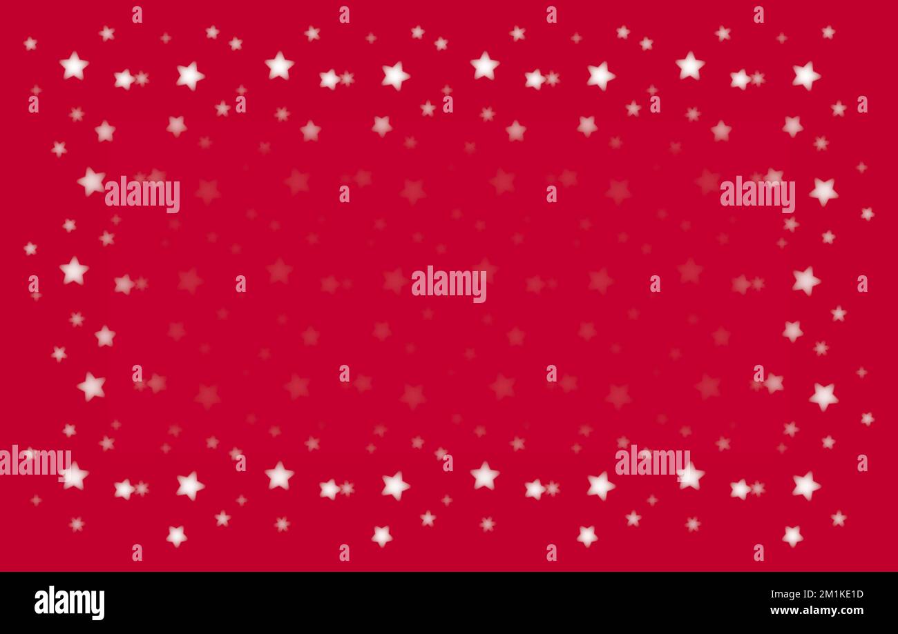 Various stars on a red background - frame and copy space - digital ...
