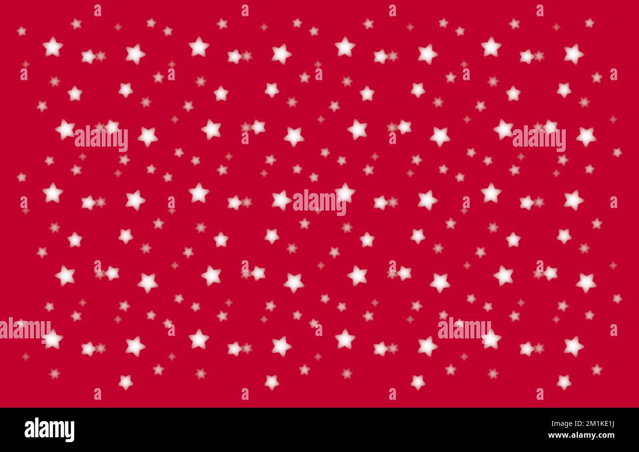 Various stars on a red background - digital illustration Stock Photo ...