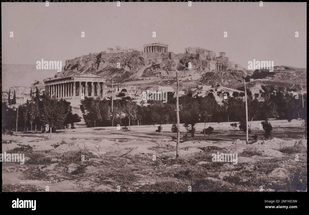 Athens, the Acropolis with the Temple of Theseus , Forts ...