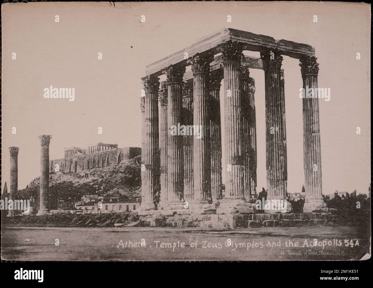 Athens. Temple of Zeus Olympios and the Acropolis , Forts ...