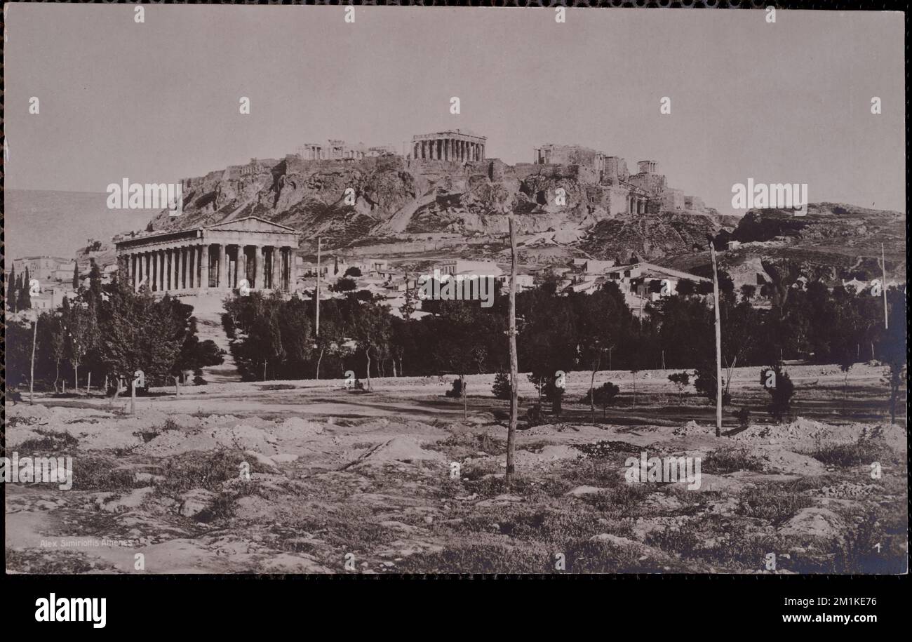 Athens, the Acropolis with the Temple of Theseus , Forts ...