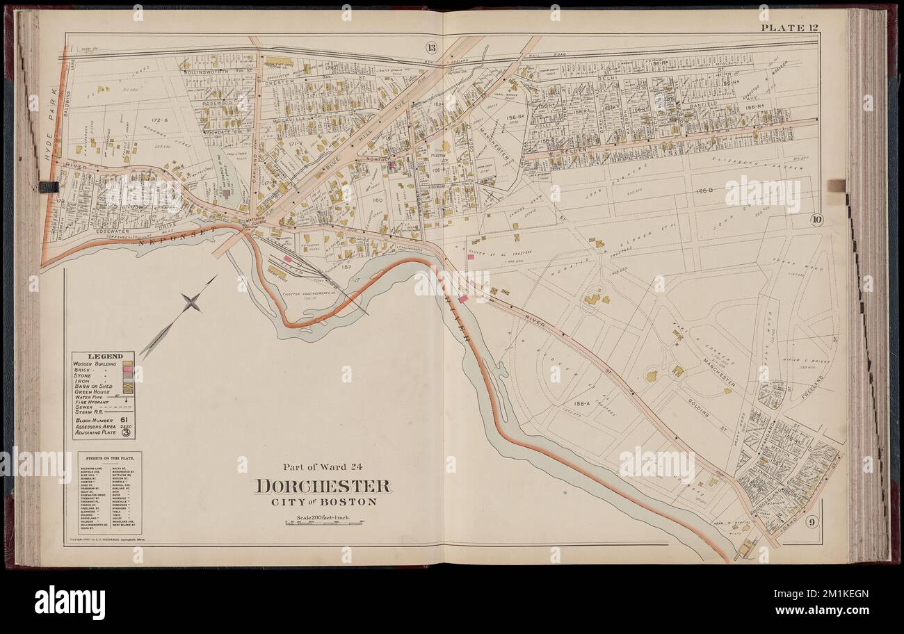Map of dorchester massachusetts hi-res stock photography and images - Alamy
