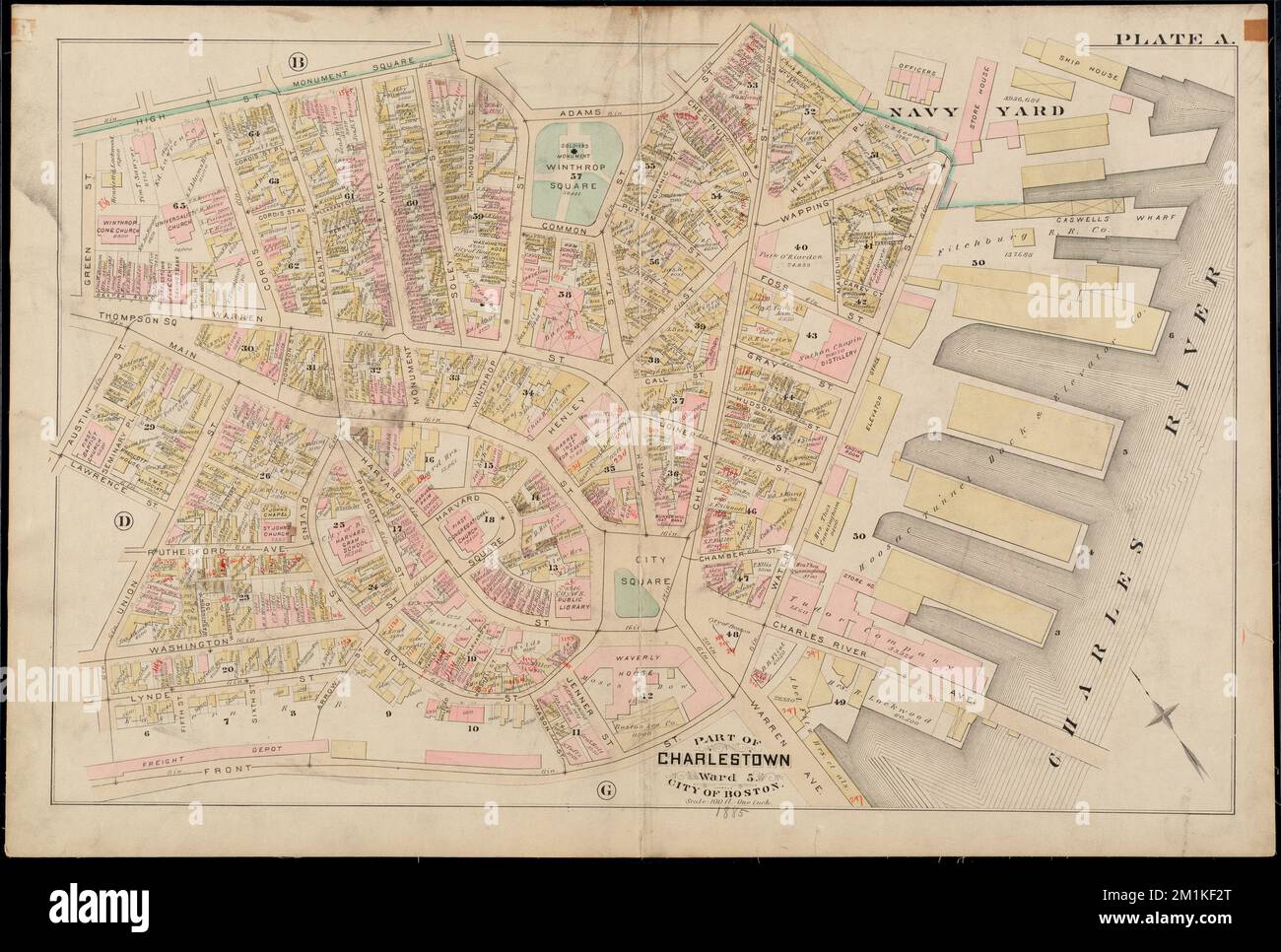 Atlas of the city of Boston : Charlestown and Brighton : plate A ...