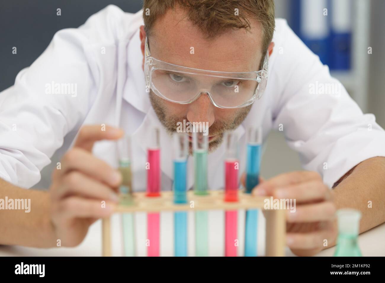 a man in a liquid lab Stock Photo - Alamy