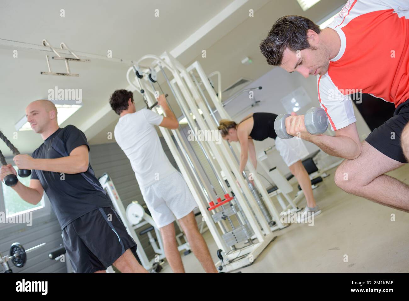 people working out at the gym Stock Photo - Alamy