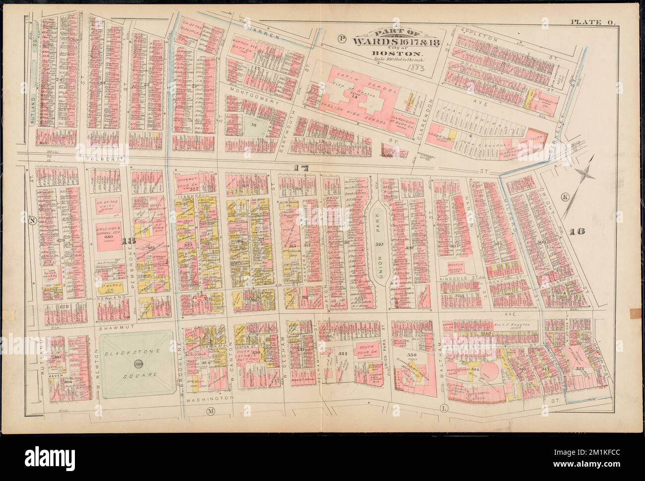 Atlas of the city of Boston : city proper : plate O , Boston Mass ...