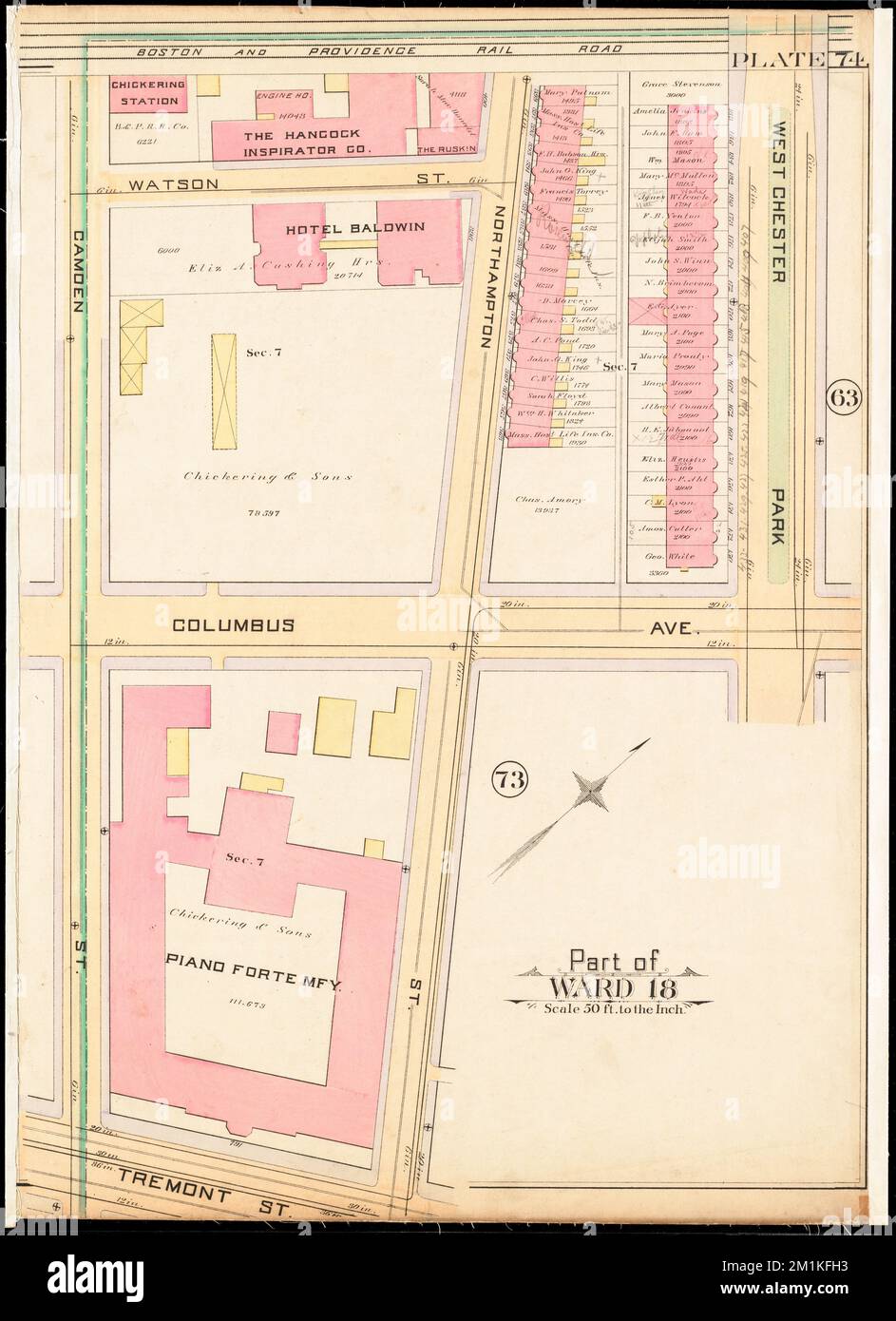 Atlas of the city of Boston : city proper : plate 74 , Boston Mass ...