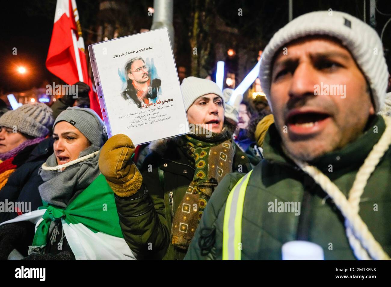Oslo 20221212.Iranians in exile mark their support for the Iranian ...