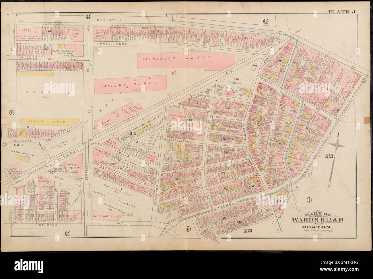 Atlas of the city of Boston : city proper : plate J , Boston Mass ...