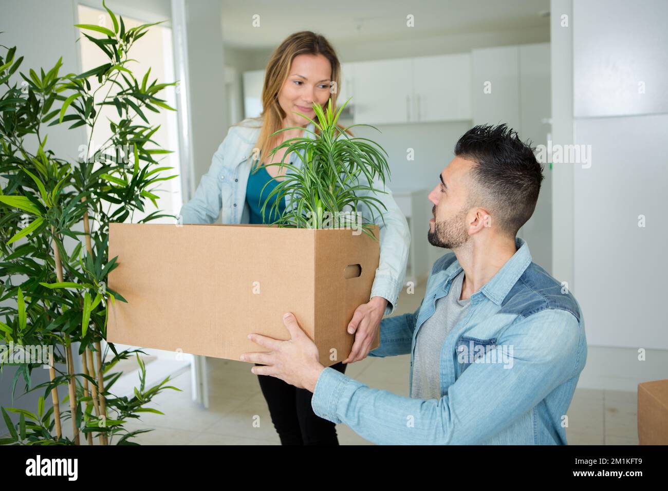 Man removing boxes hi-res stock photography and images - Alamy