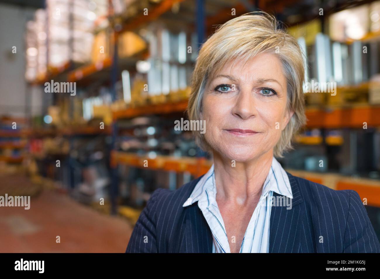 portrait of female warehouse manager Stock Photo - Alamy