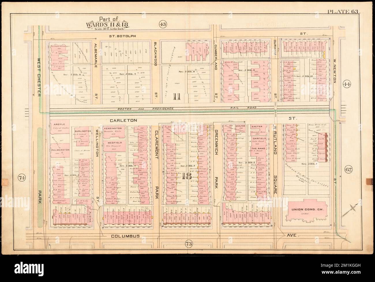 Atlas of the city of Boston : city proper : plate 63 , Boston Mass ...