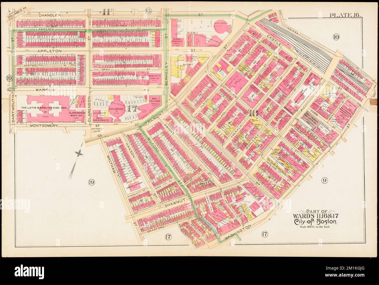 Atlas of the city of Boston : city proper and Roxbury : plate 16 ...