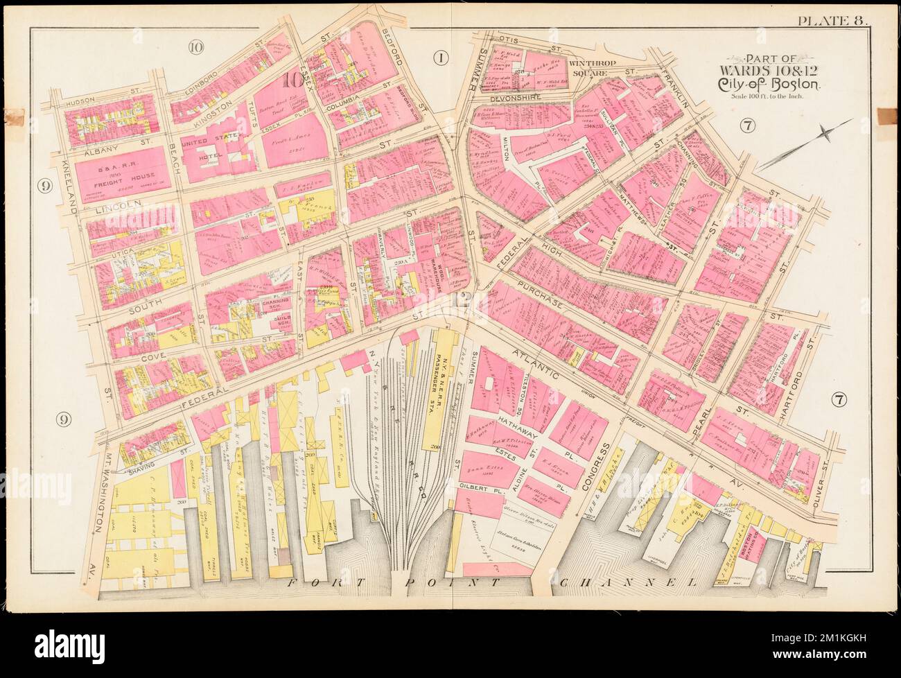 Atlas of the city of Boston : city proper and Roxbury : plate 8 ...