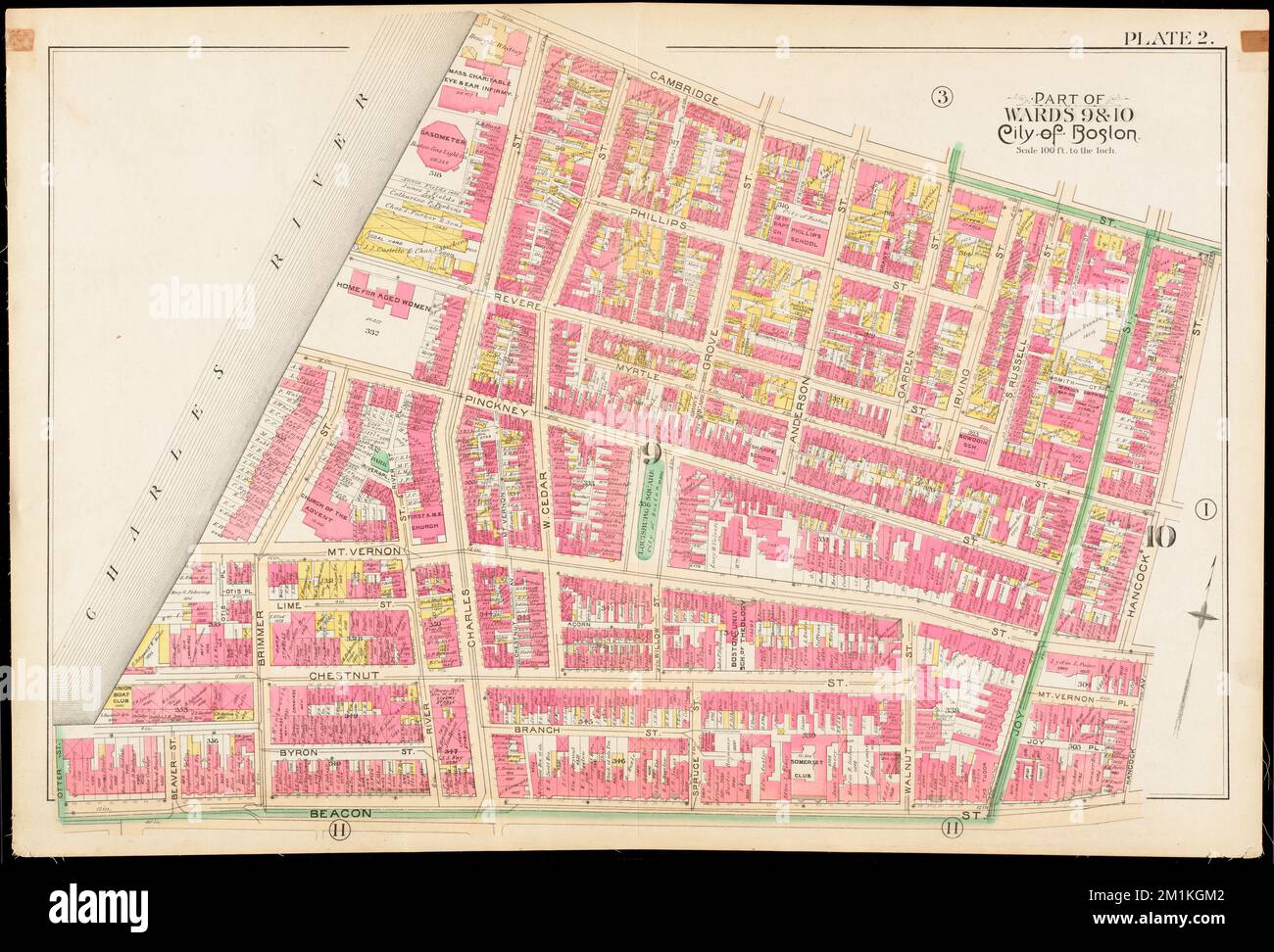 Atlas of the city of Boston : city proper and Roxbury : plate 2 ...