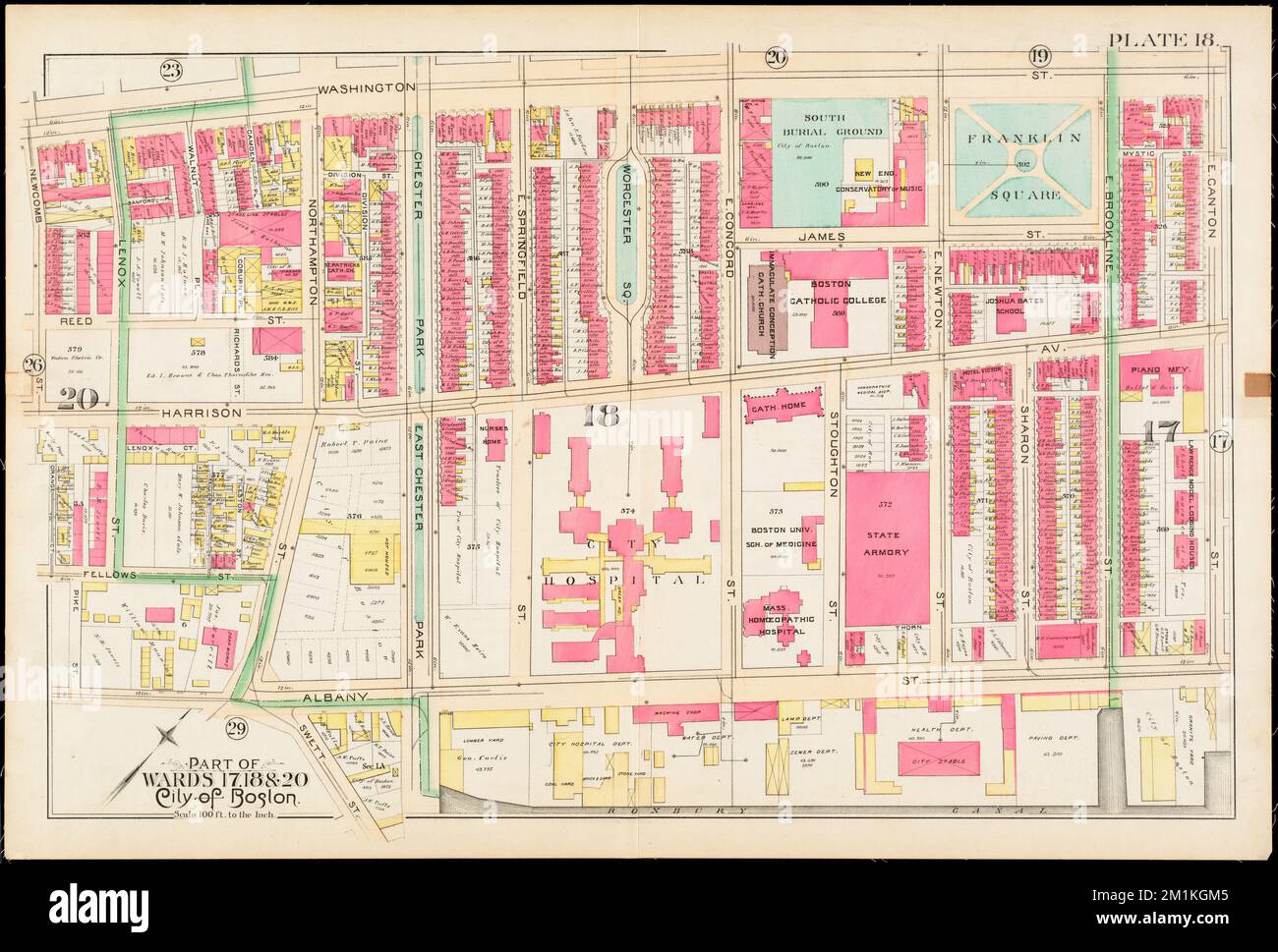 Atlas of the city of Boston : city proper and Roxbury : plate 18 ...