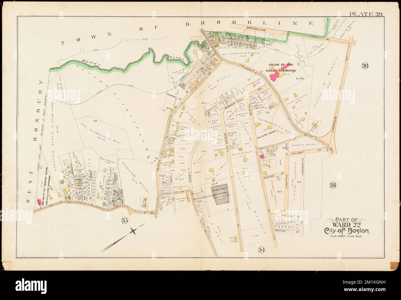Atlas of the city of Boston : city proper and Roxbury : plate 39 ...