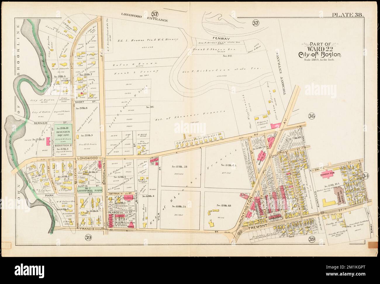 Atlas of the city of Boston : city proper and Roxbury : plate 38 ...