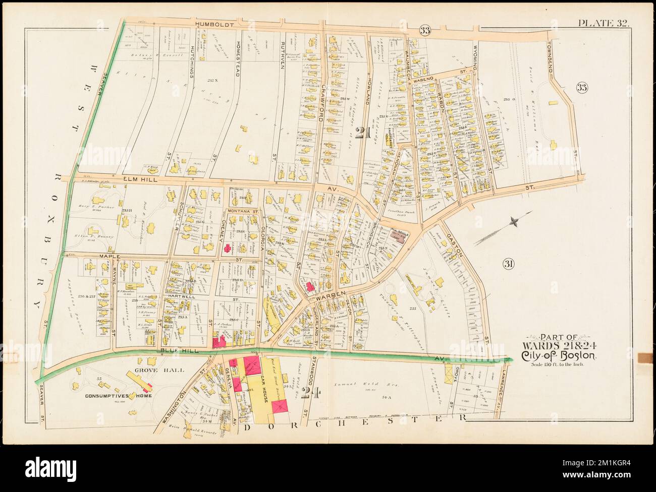Atlas of the city of Boston : city proper and Roxbury : plate 32 ...
