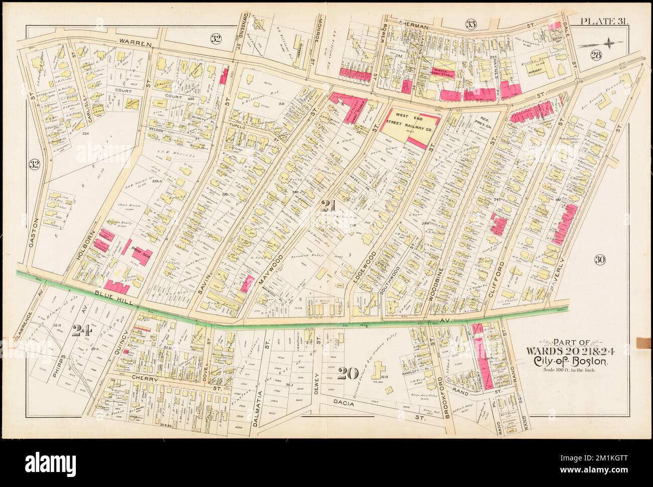 Atlas of the city of Boston : city proper and Roxbury : plate 31 ...