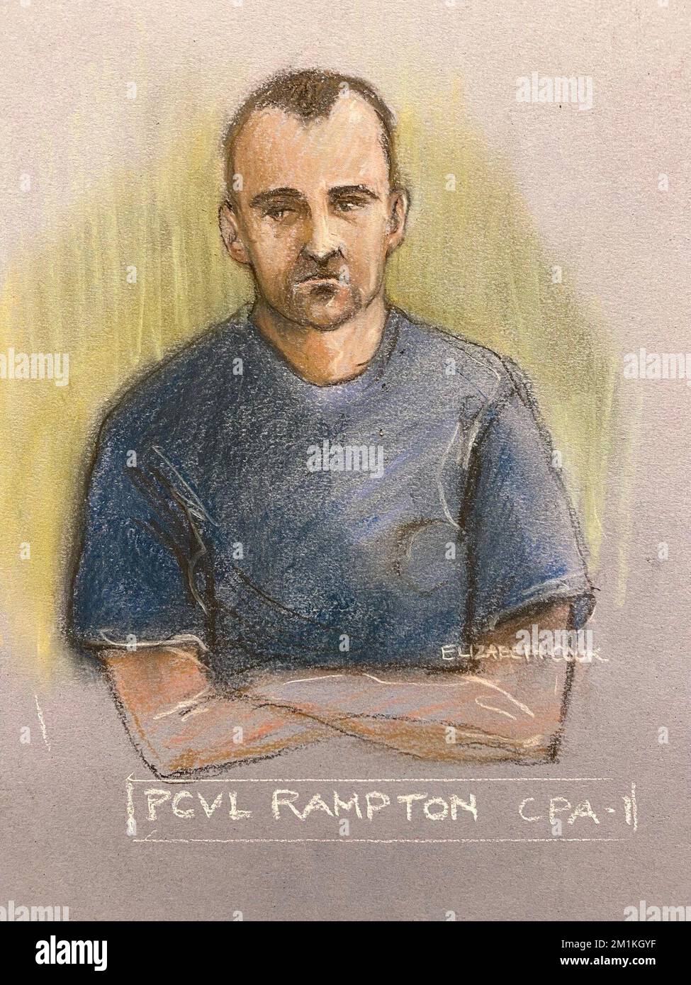 Court artist sketch by Elizabeth Cook of David Carrick. The ...