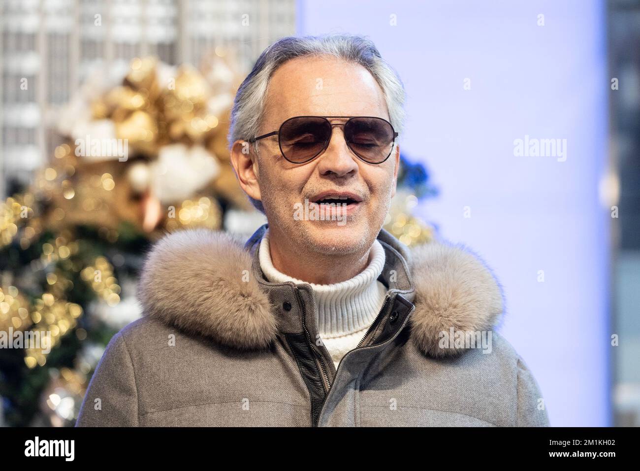 New York, United States. 12th Dec, 2022. Andrea Bocelli visits the ...