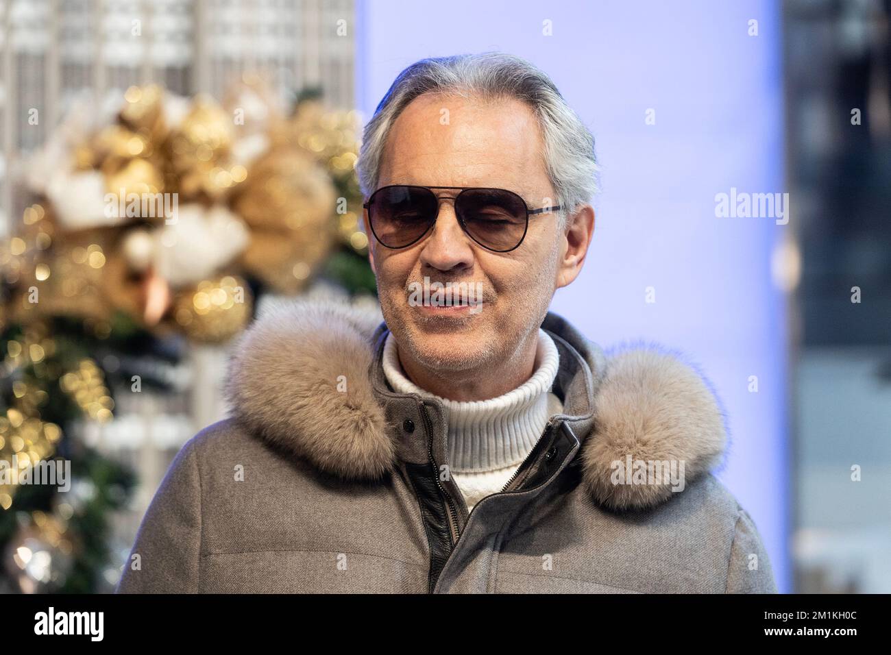 New York, United States. 12th Dec, 2022. Andrea Bocelli visits the ...