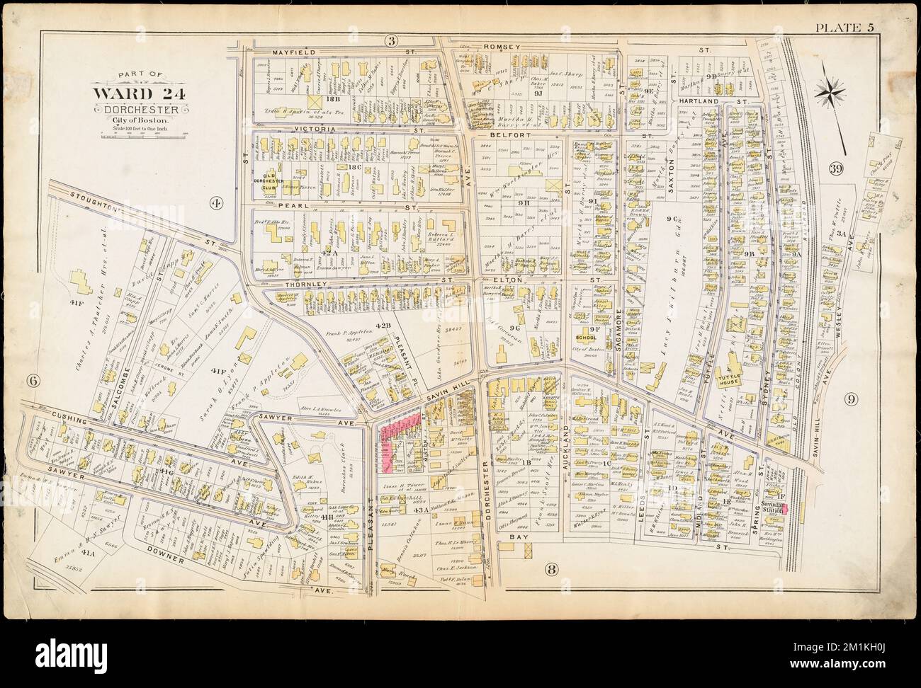 Atlas of the city of Boston : Dorchester, Mass. : plate 5 , Boston Mass ...