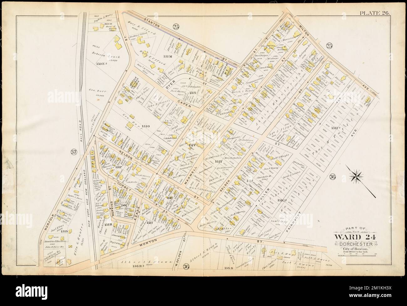 Atlas of the city of Boston : Dorchester, Mass. : plate 26 , Boston Mass., Maps, Real property ...