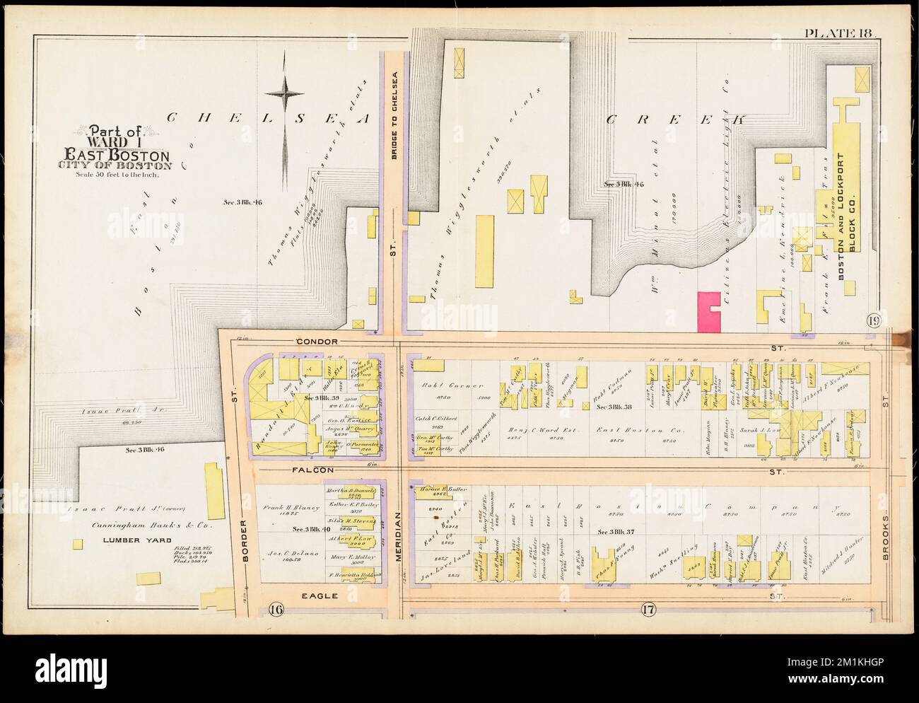Atlas of the city of Boston : East Boston, Mass. : plate 18 , Boston Mass., Maps, Real property ...