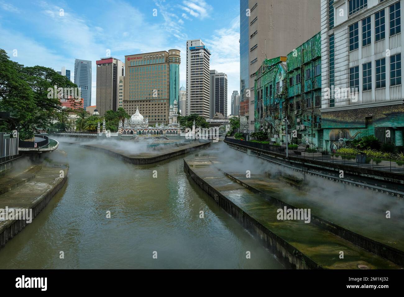 Kuala Lumpur, Malaysia - October 2022: Jamek Mosque is located at the ...