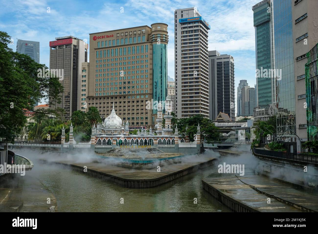Kuala Lumpur, Malaysia - October 2022: Jamek Mosque is located at the ...