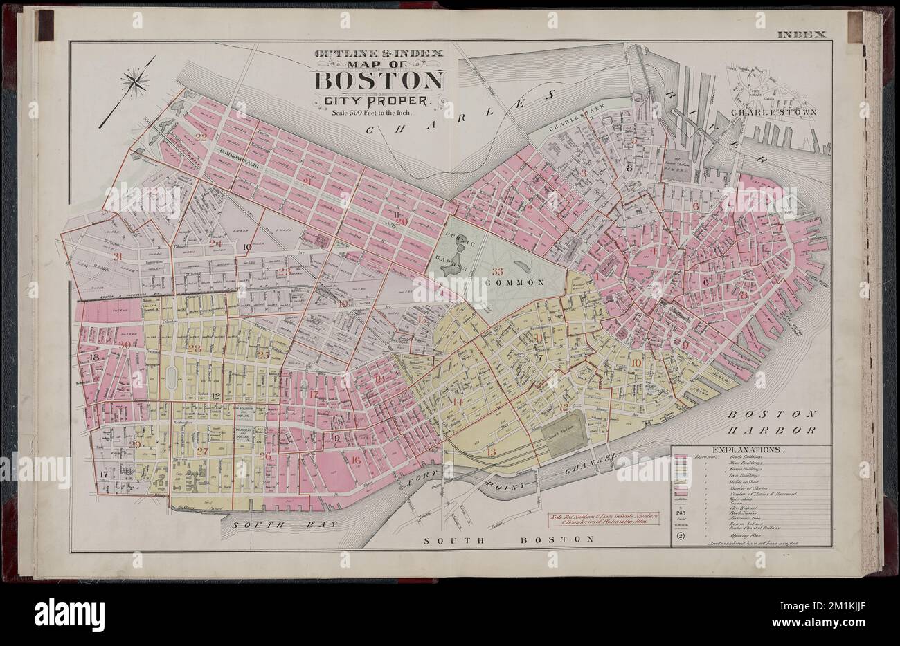 Atlas of the city of Boston, Boston proper : from actual surveys and official plans : index map ...