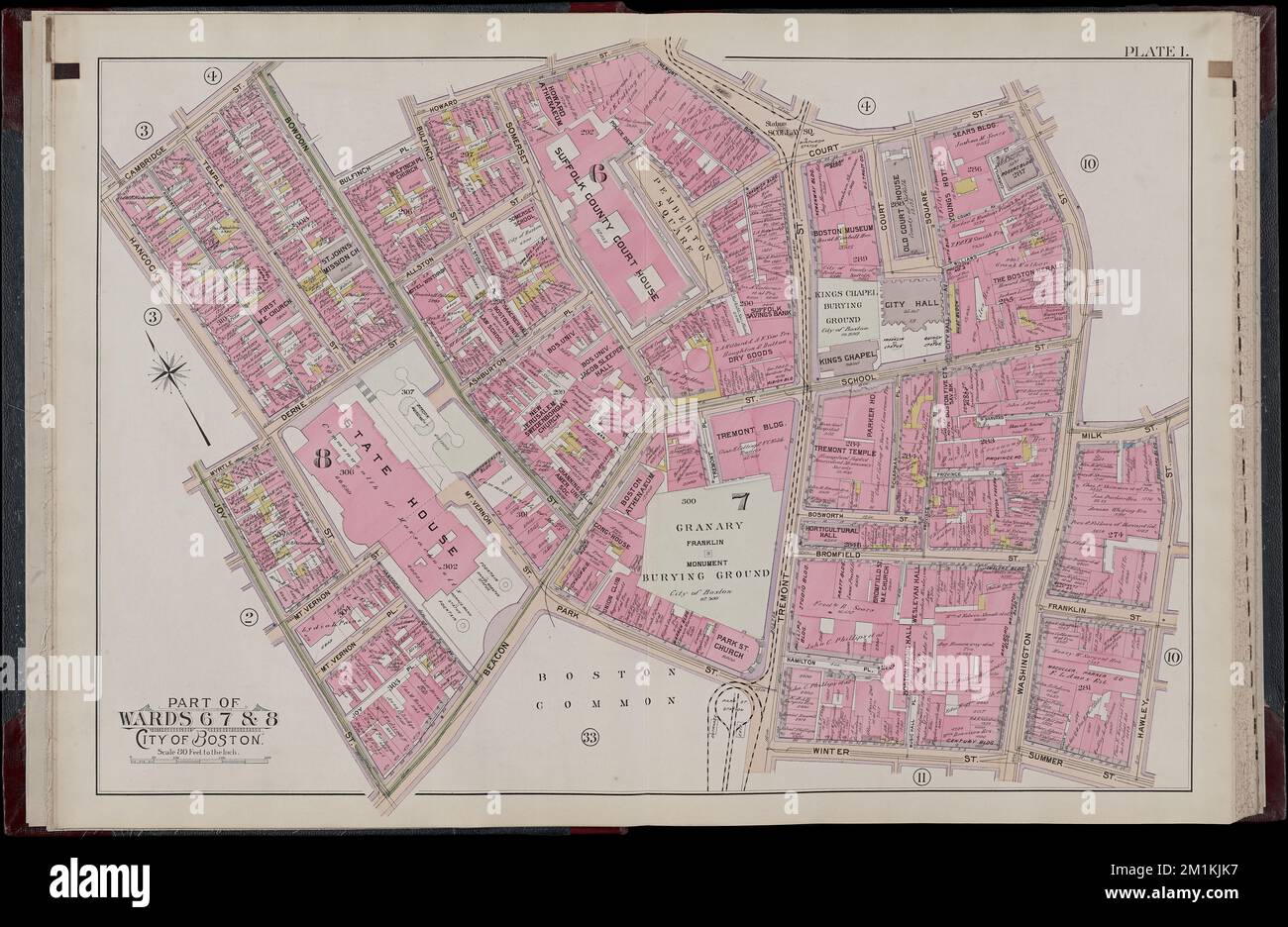 Atlas of the city of Boston, Boston proper : from actual surveys and ...