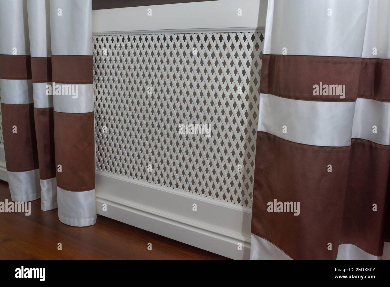 Radiator of heating in the interior. Heating the radiator Stock Photo ...