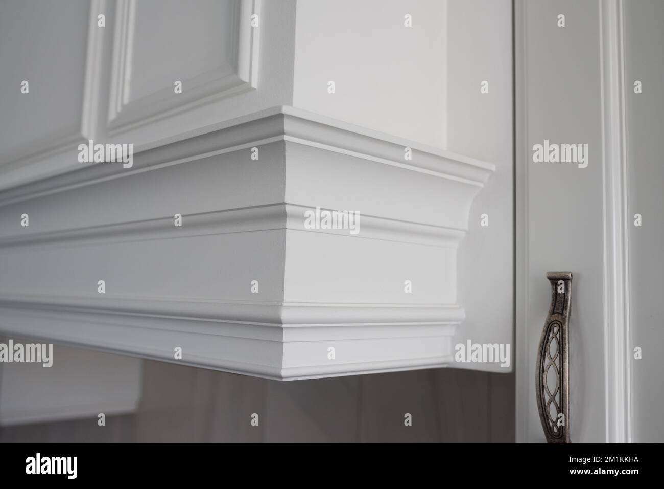 Ceiling moldings in the interior, a detail of intricate corner Stock ...