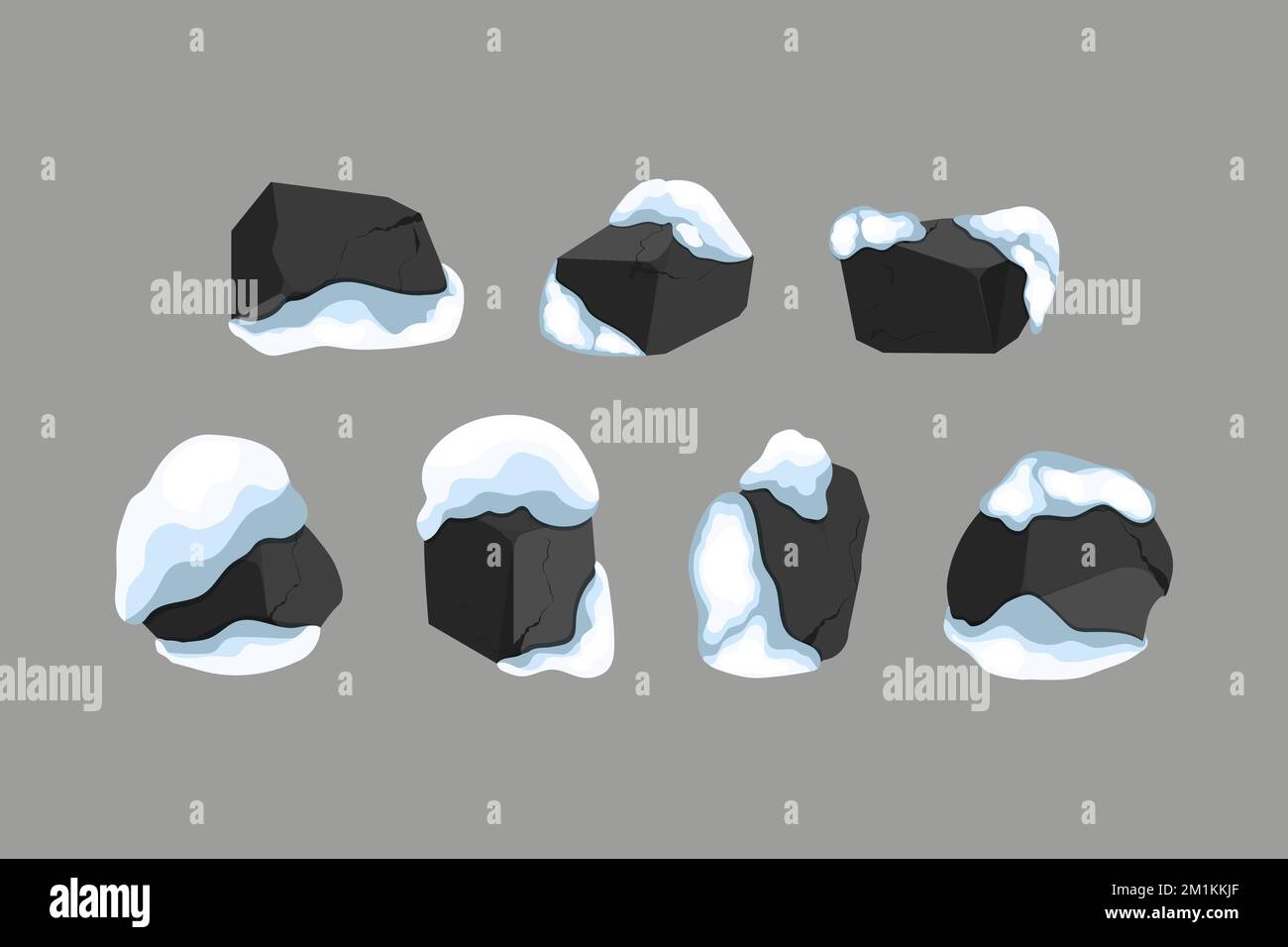 Cracked basalt boulder Stock Vector Images - Alamy