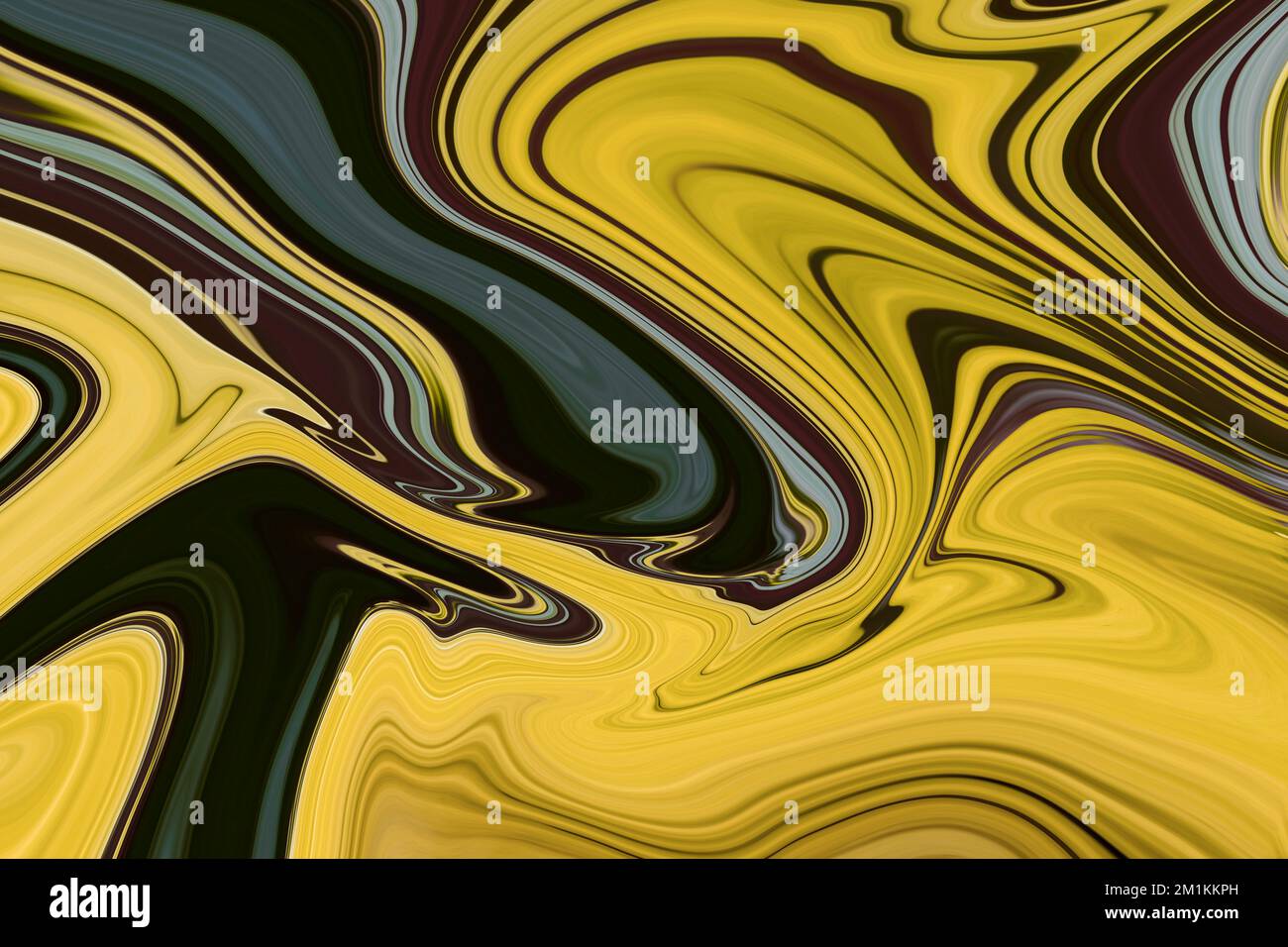 Yellow with chocolate color mixing abstract marble texture background ...