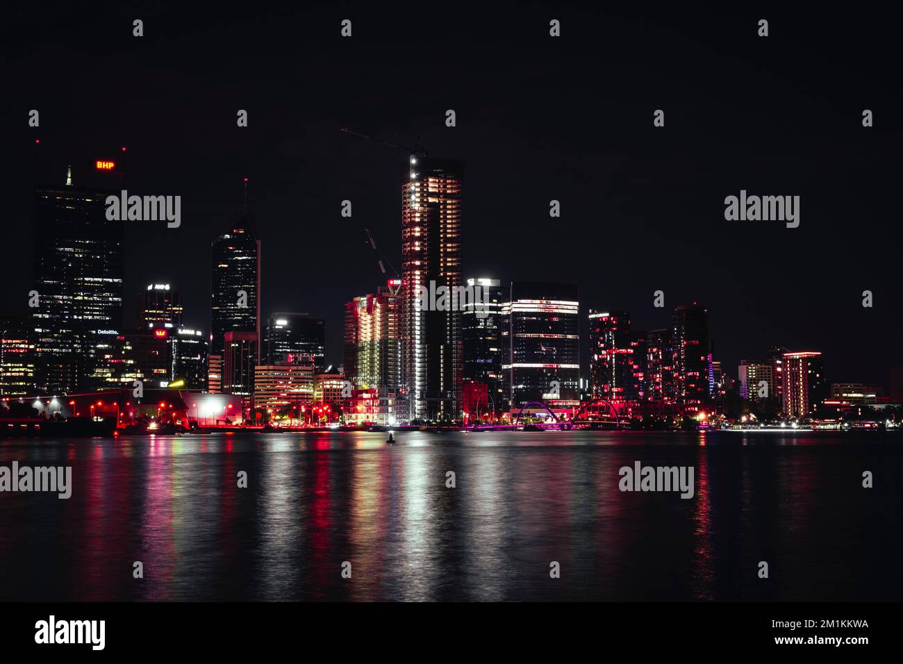 Neon Cyberpunk city Stock Photo - Alamy