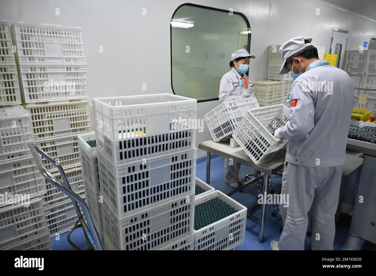 Busy drug production in Shanghai Kai Bao Pharmaceutical Co., Ltd ...